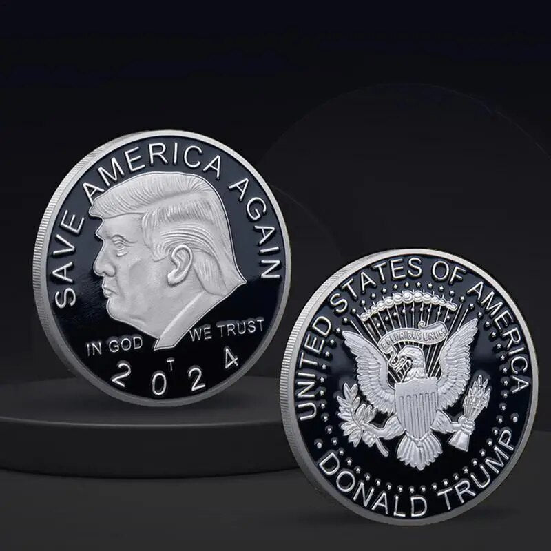 2024 President Donald Trump Coin Gold Silver Plated Freedom Eagle Souv ...