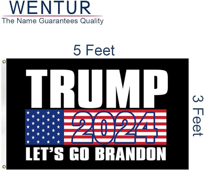 Trump 2024 Flag with Lets Go Branson 3x5 Feet Double Stitched Trump Fl ...